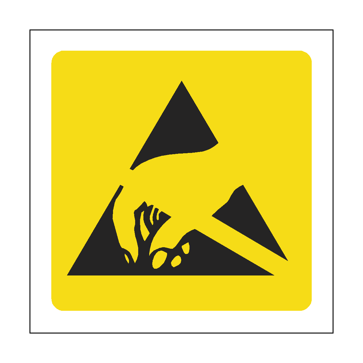 ESD Protection Symbol Sign | PVC Safety Signs