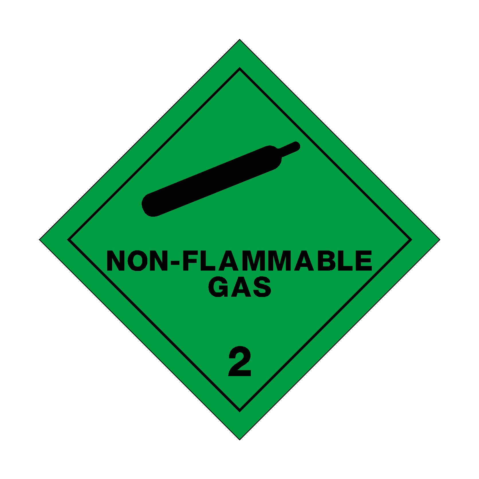 Non Flammable Gas 2 Sign | PVC Safety Signs