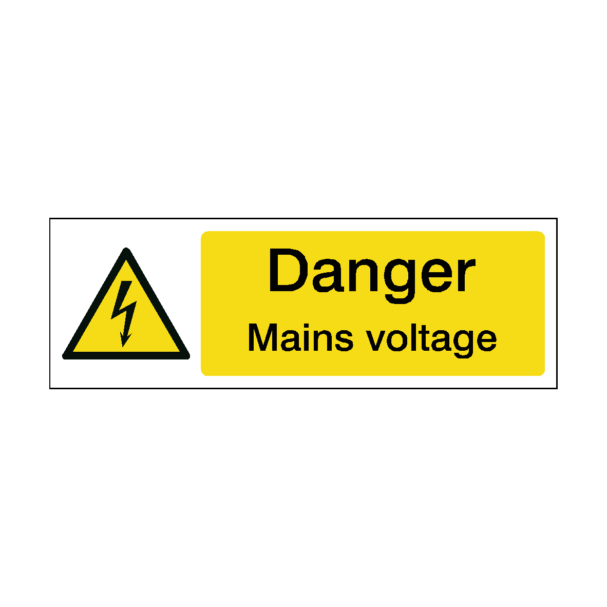 Mains Voltage Safety Sign | PVC Safety Signs