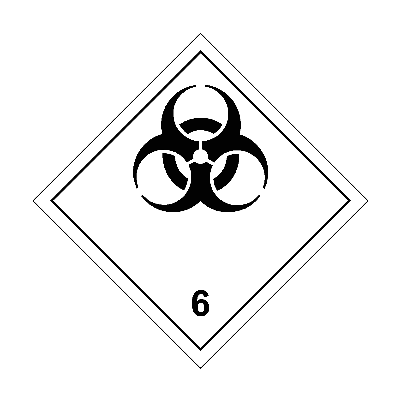 Biohazard 6 Sign | PVC Safety Signs