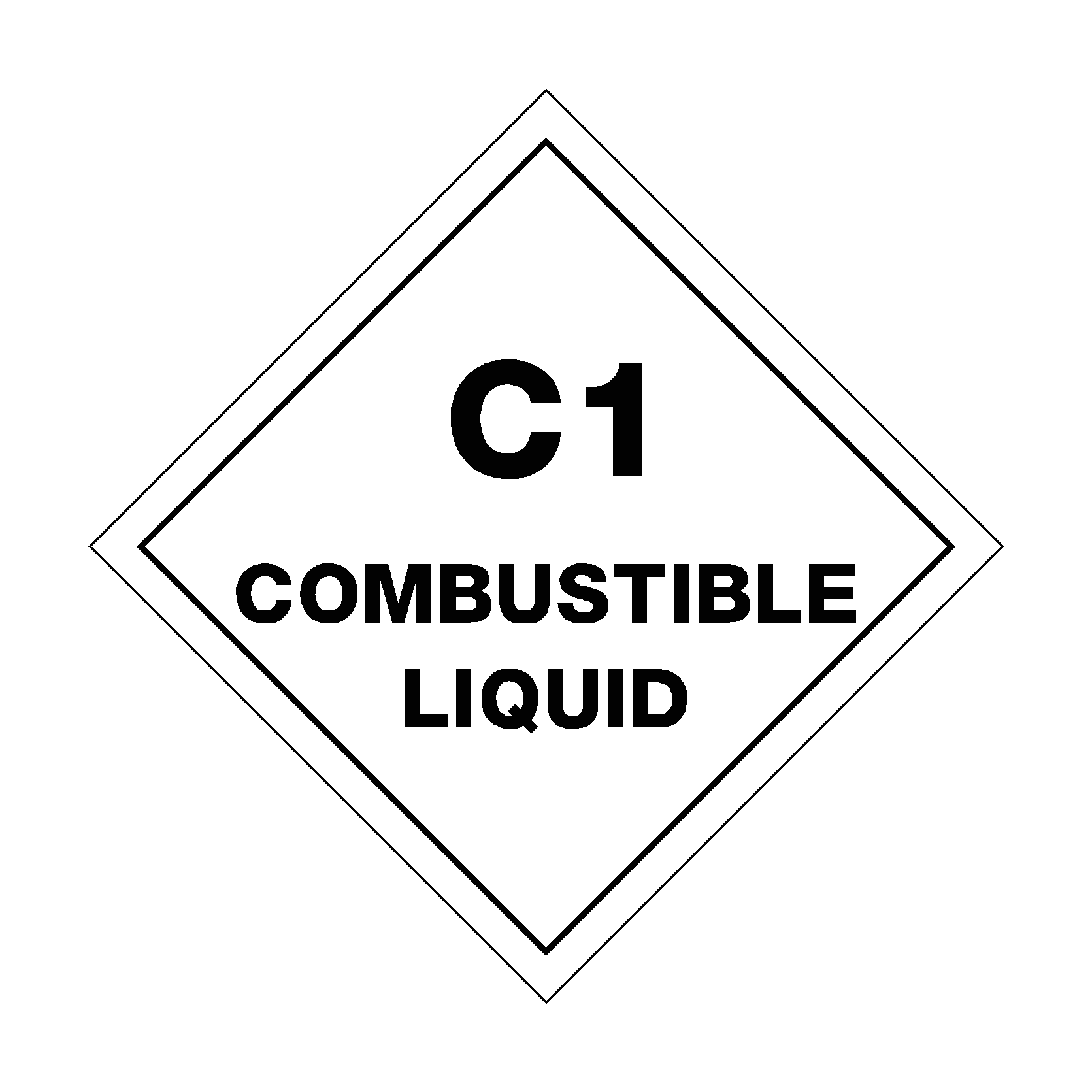 C1 Combustible Liquid Sign | PVC Safety Signs