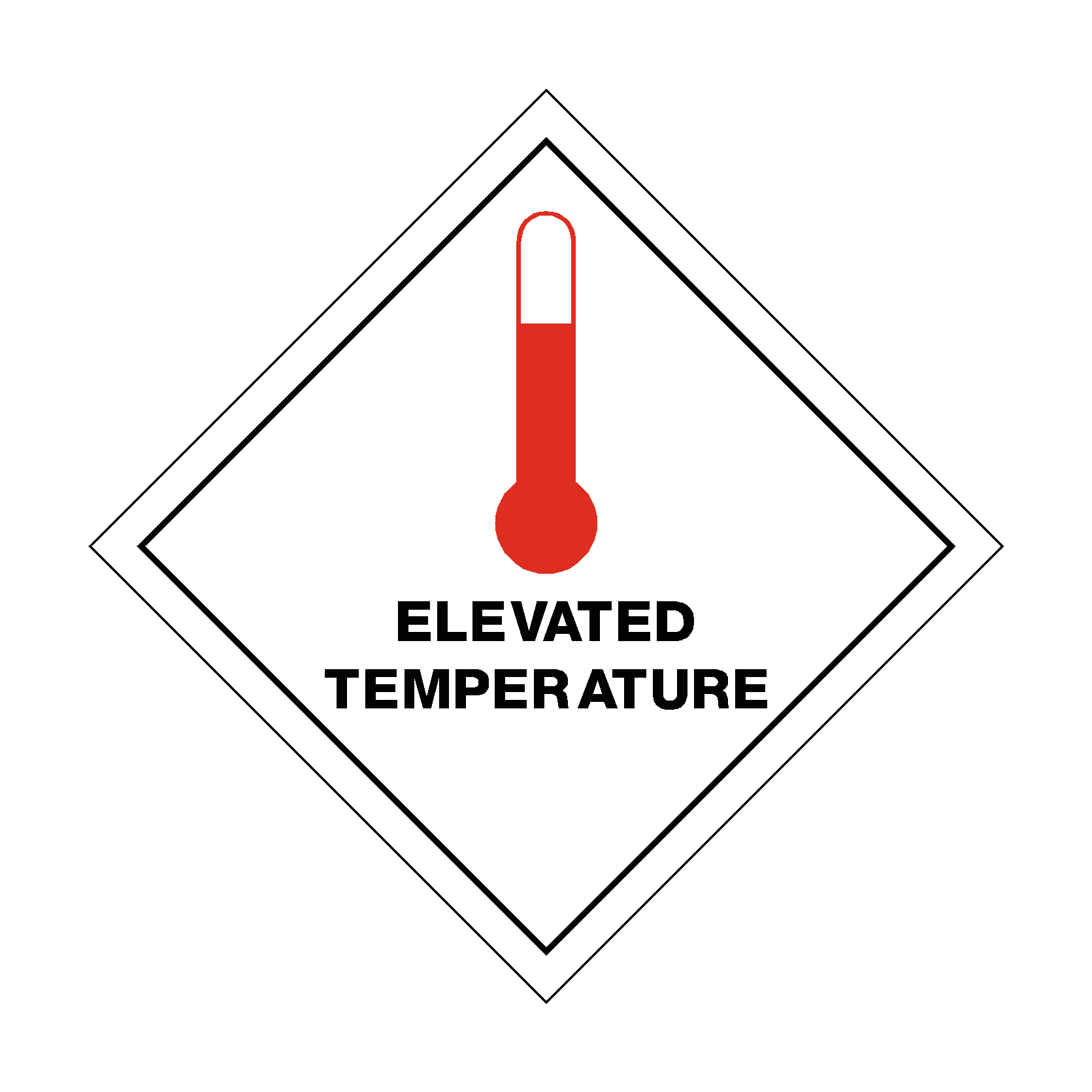 Elevated Temperature Sign | PVC Safety Signs