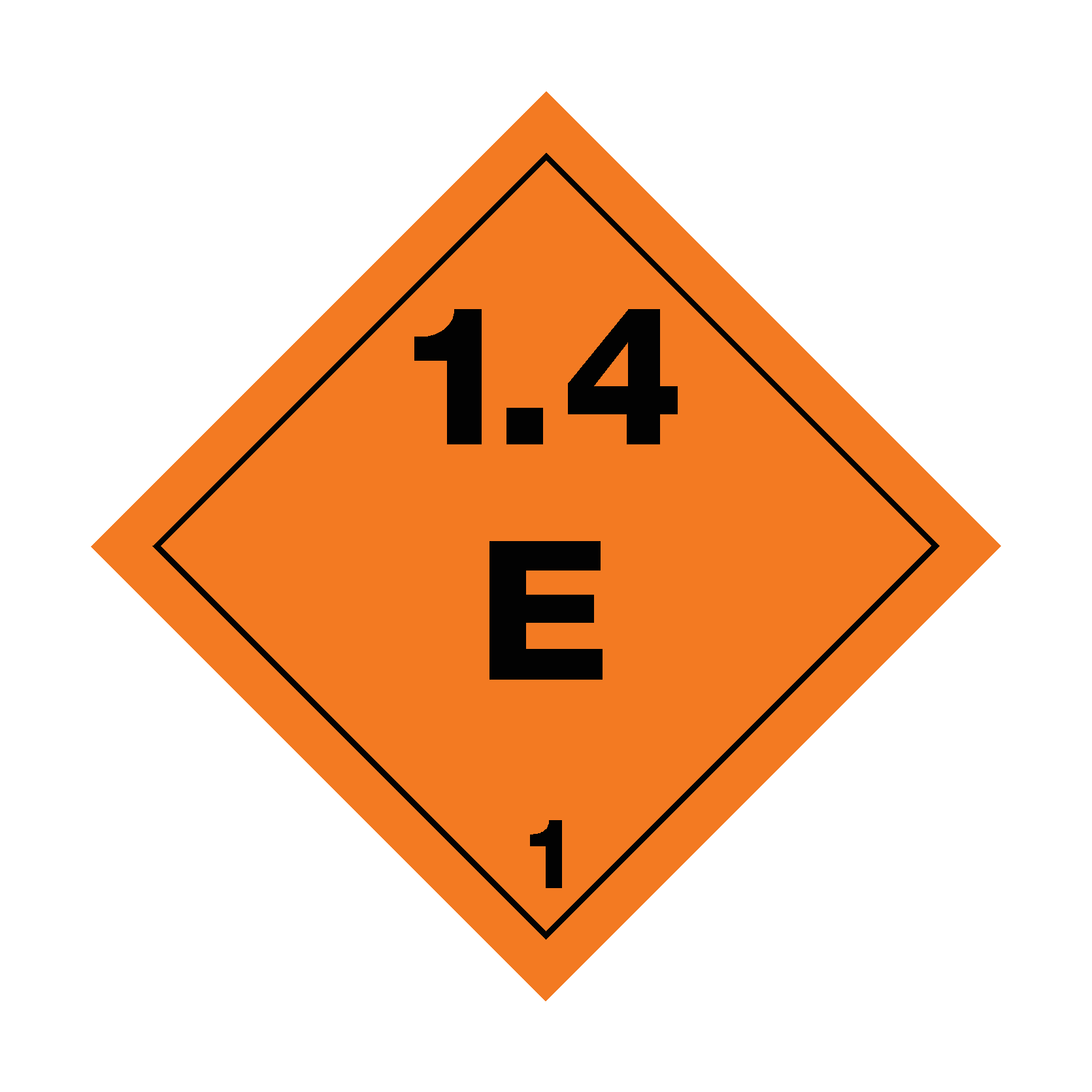 Class 1 Explosives E Sign | PVC Safety Signs