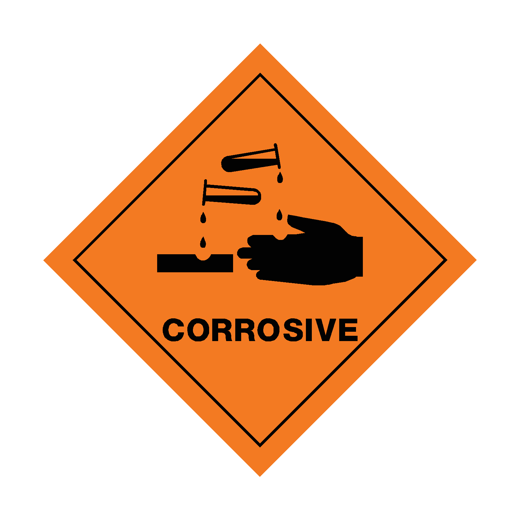 Corrosive Sign | PVC Safety Signs
