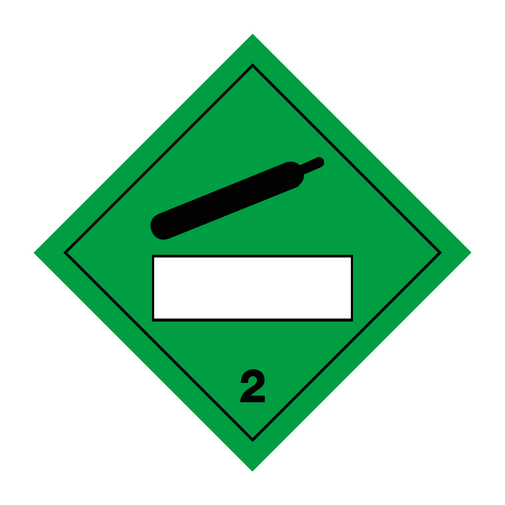 Gas Container Text Box 2 Sign | PVC Safety Signs