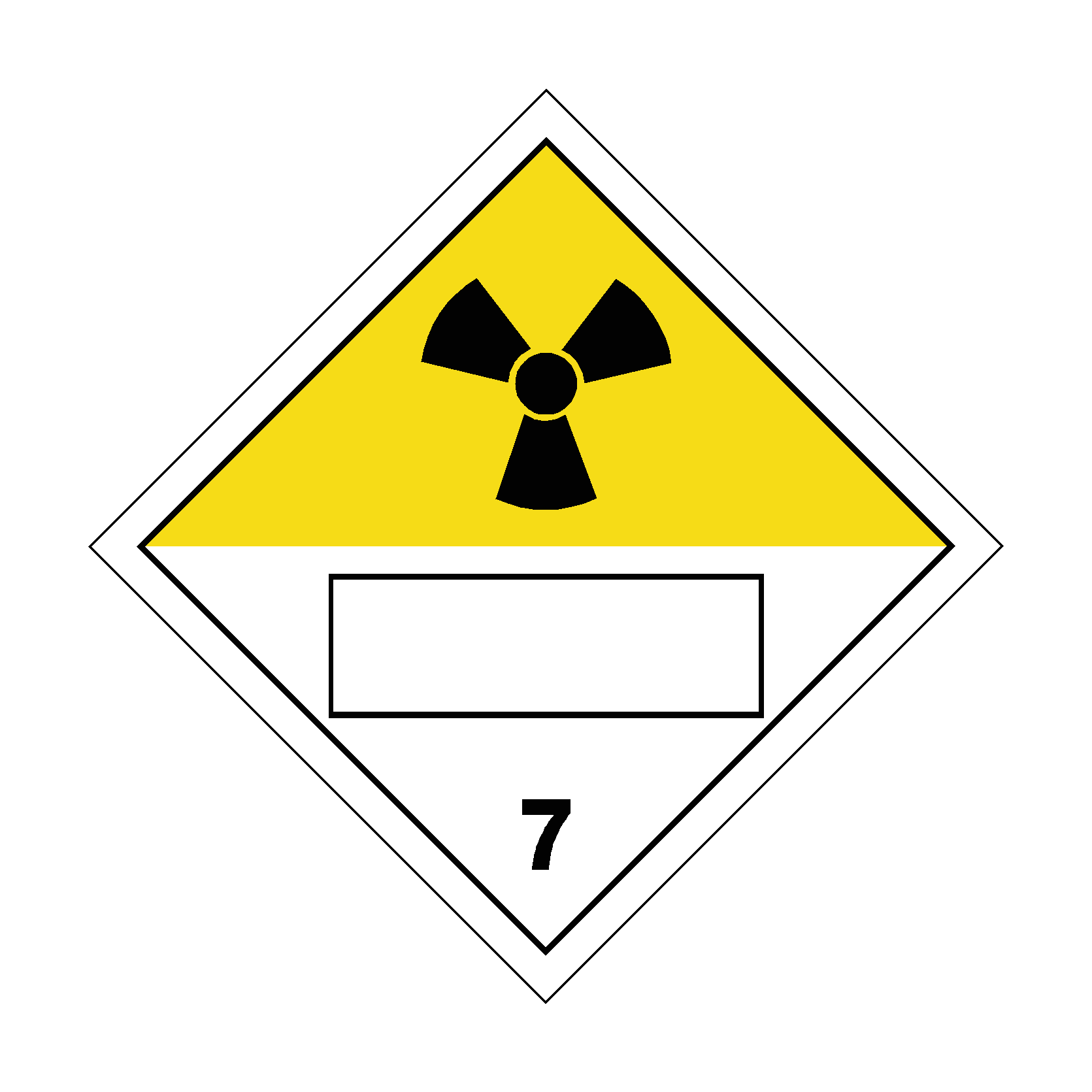 Radioactive Text Box Sign | PVC Safety Signs