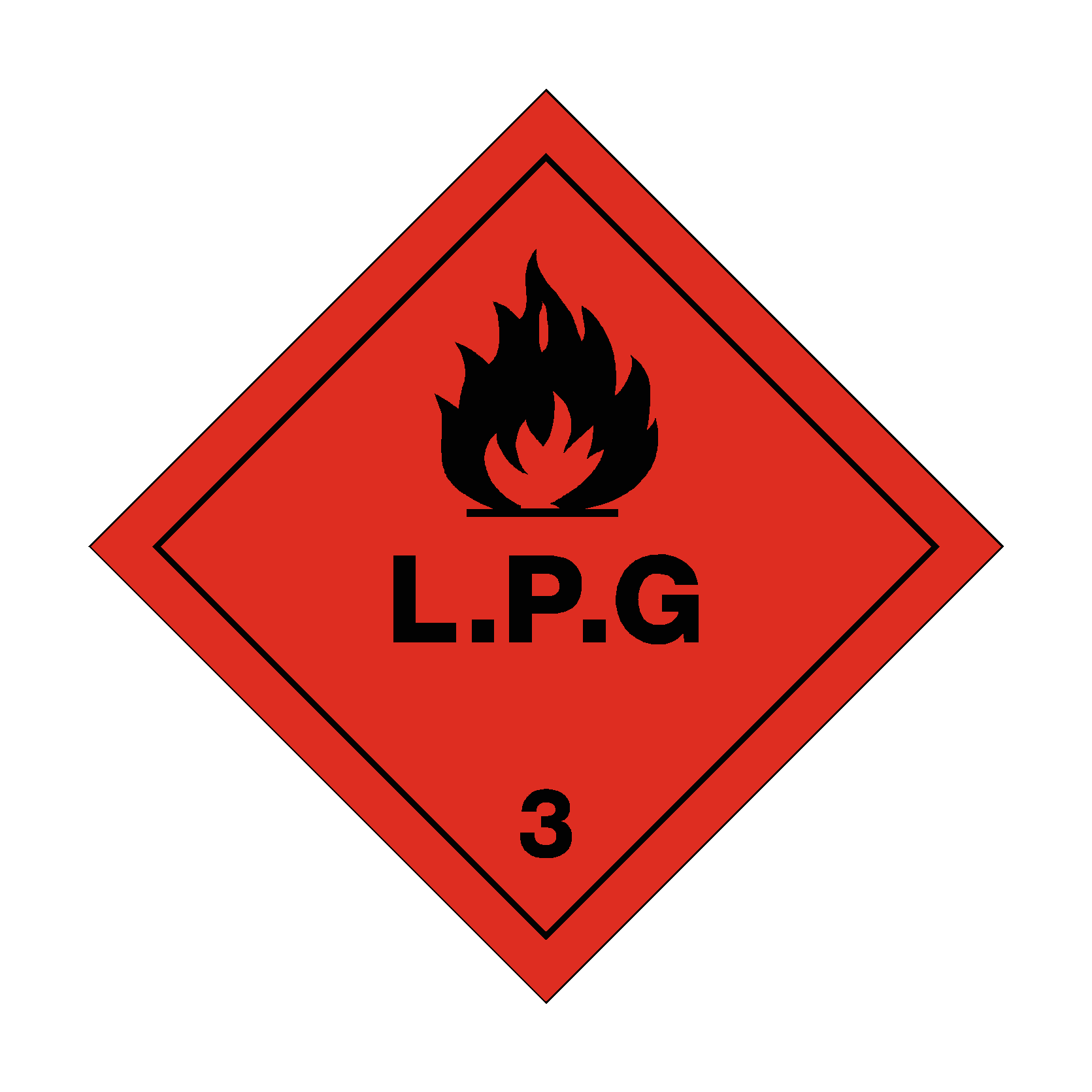 LPG 3 Sign | PVC Safety Signs