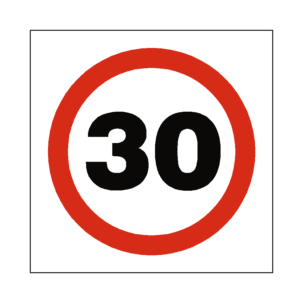 30 Mph Speed Sign | PVC Safety Signs