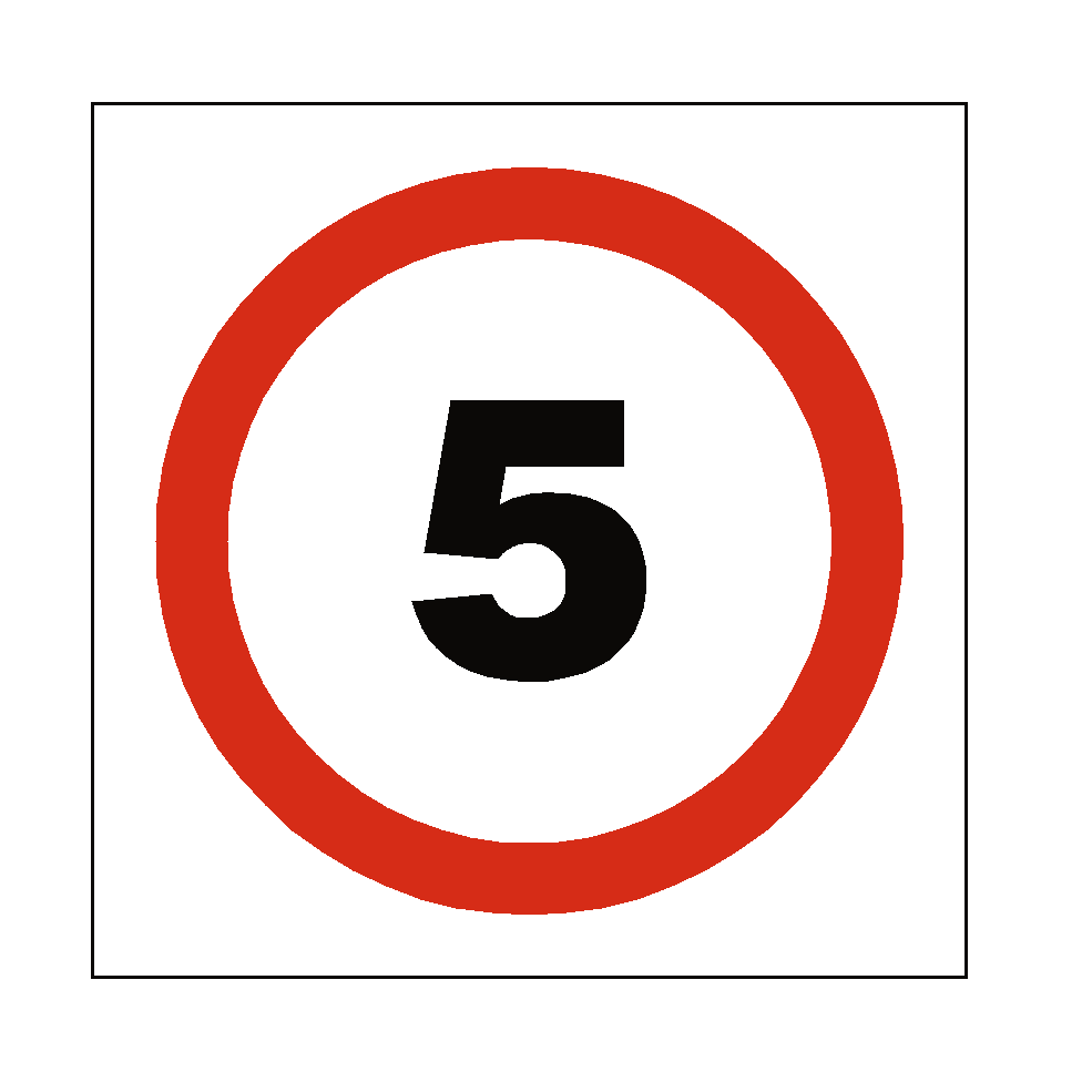 5 Mph Speed Sign