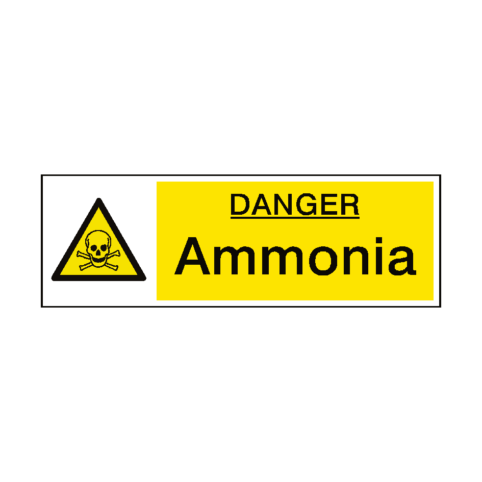 Danger Ammonia Hazard Sign | PVC Safety Signs