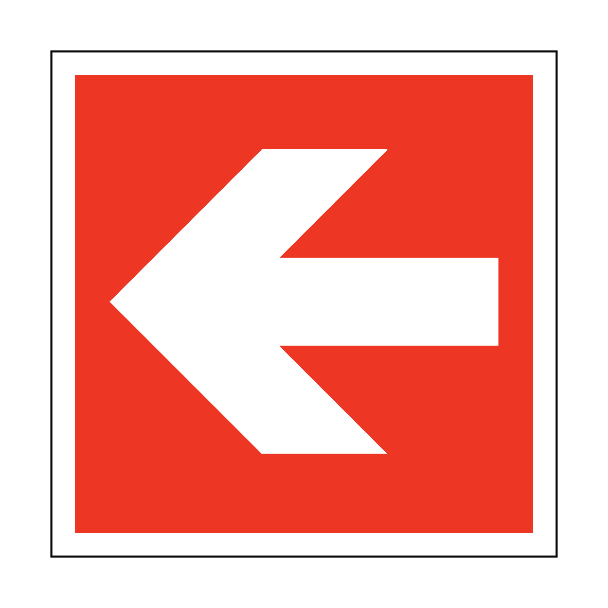 Arrow Safety Sign Left | PVC Safety Signs