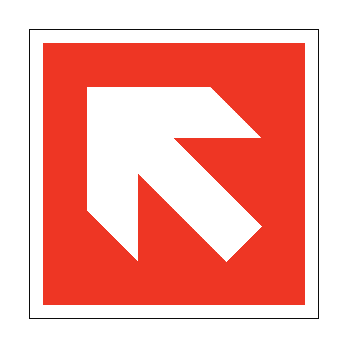 Arrow Safety Sign Up Left | PVC Safety Signs