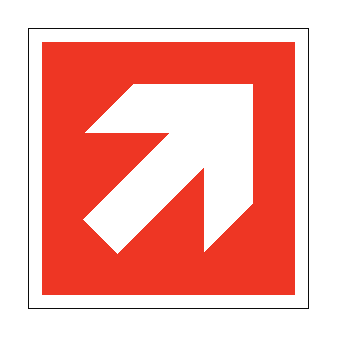 Arrow Safety Sign Up Right | PVC Safety Signs