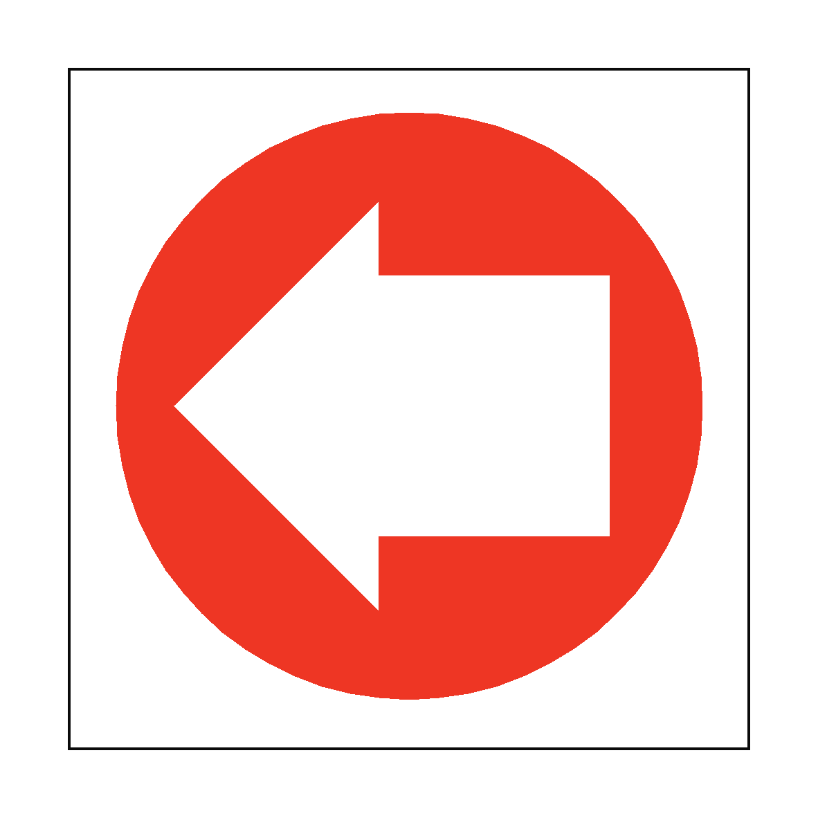 Arrow Sign Left | PVC Safety Signs