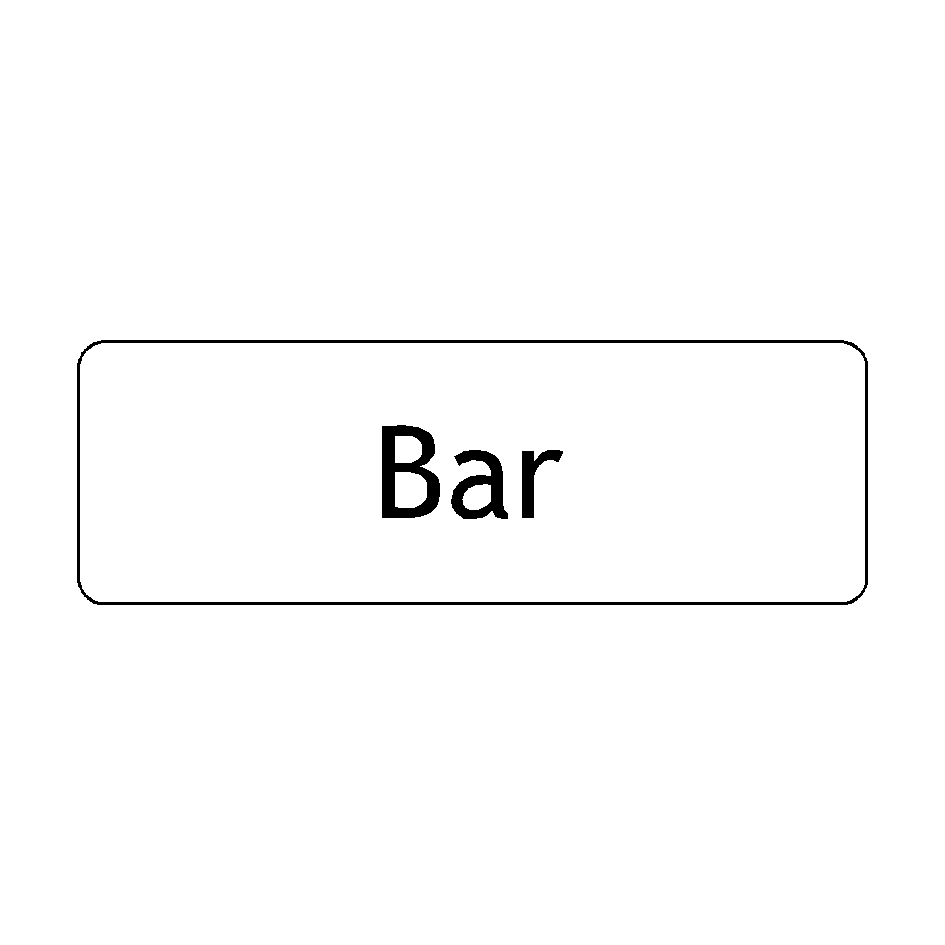 Bar Door Sign | PVC Safety Signs
