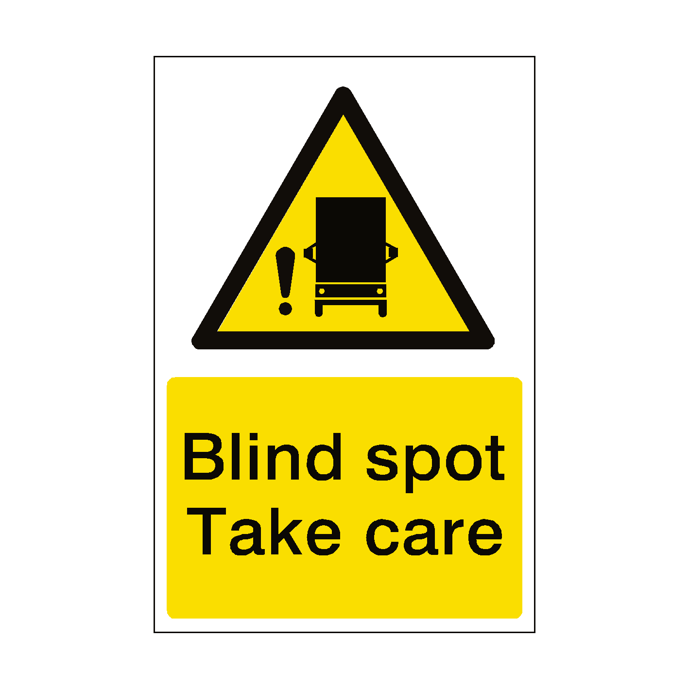 Blind Spot Take Care Magnetic Sign | PVC Safety Signs