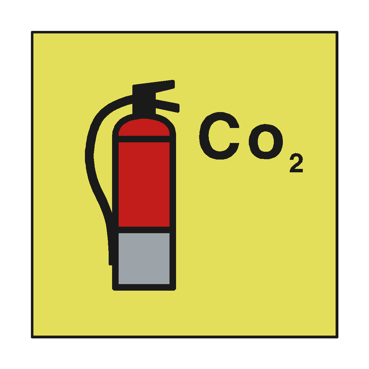 CO2 FIRE EXTINGUISHER IMO SIGN