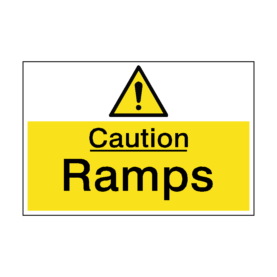 Caution Ramps Hazard Sign | PVC Safety Signs