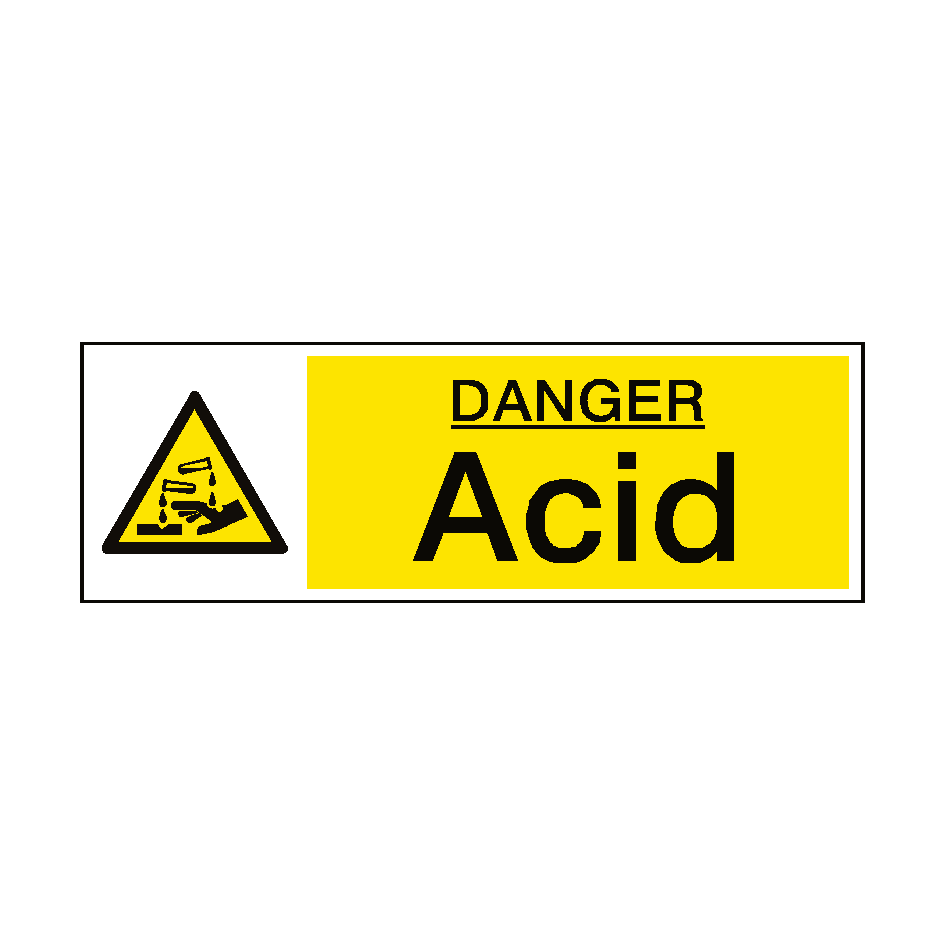 Danger Acid Sign | PVC Safety Signs