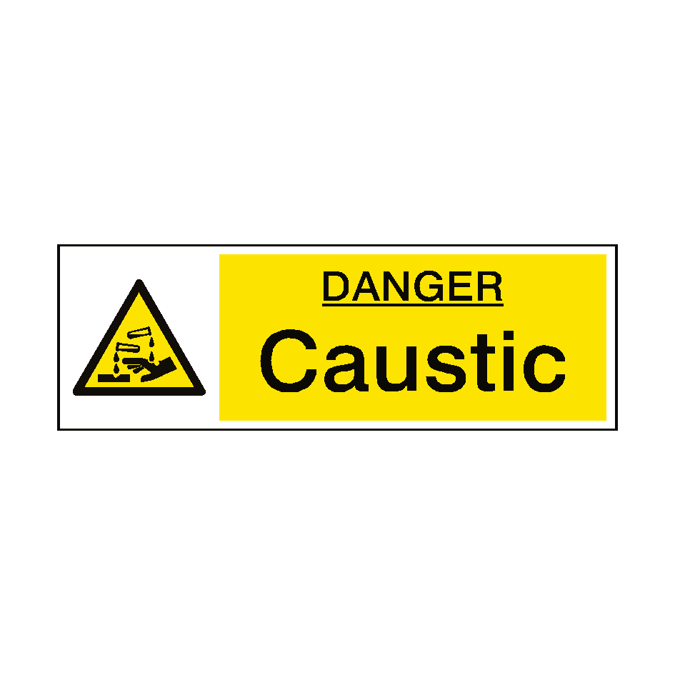 Caustic Hazard Sign | PVC Safety Signs