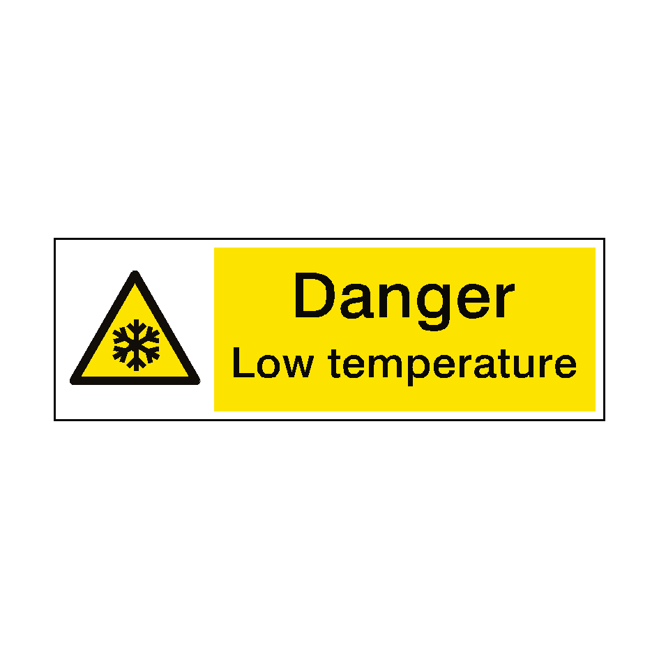 Warning Low Temperature Hazard Sign | PVC Safety Signs