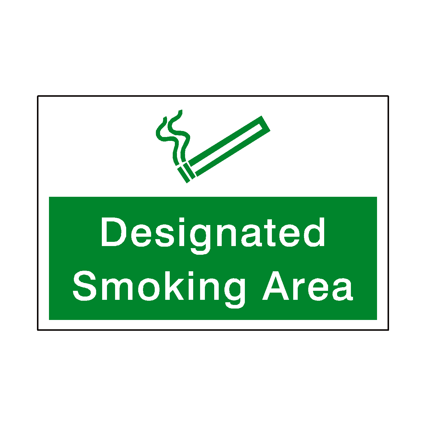 Designated Smoking Area Sign | PVC Safety Signs