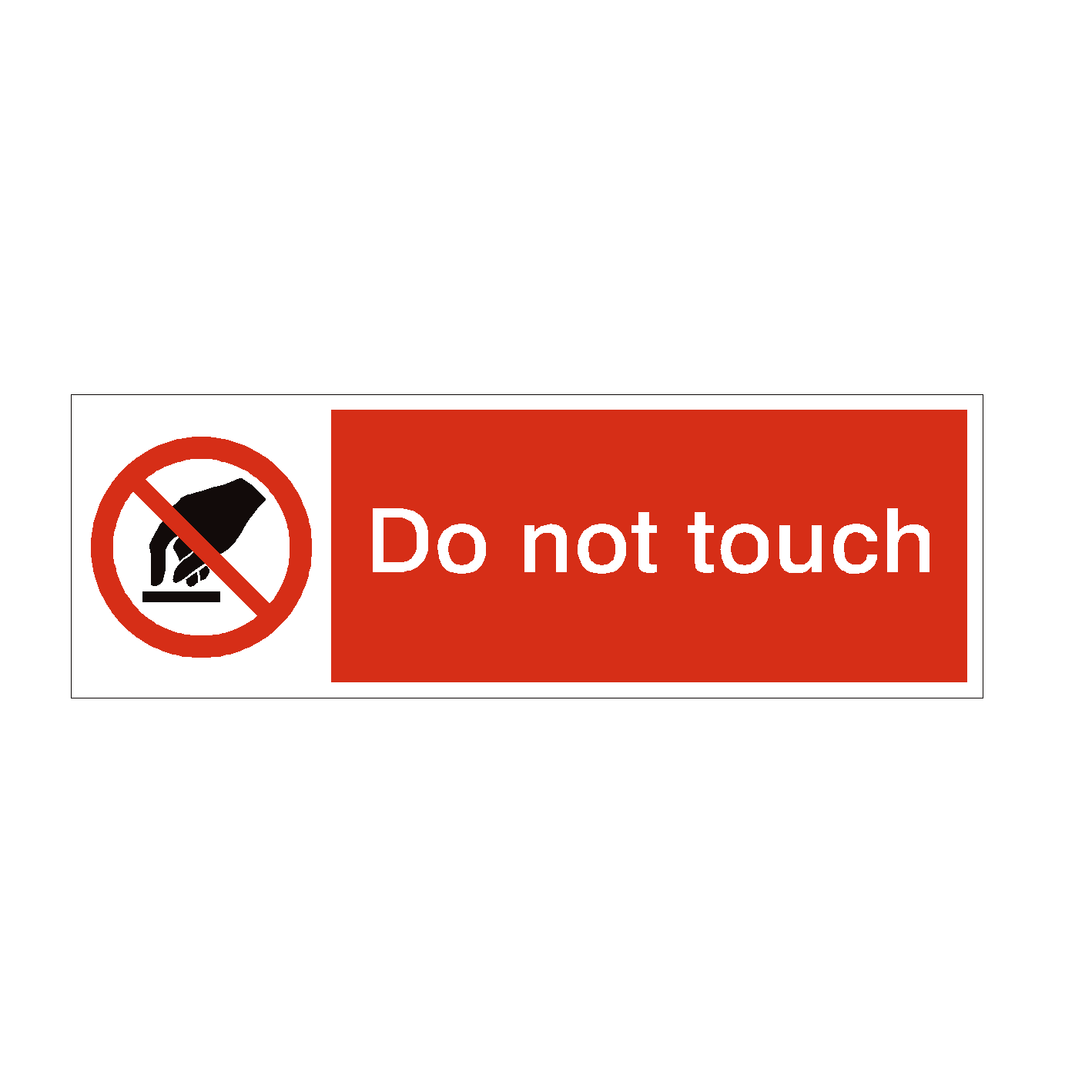 do not touch symbol