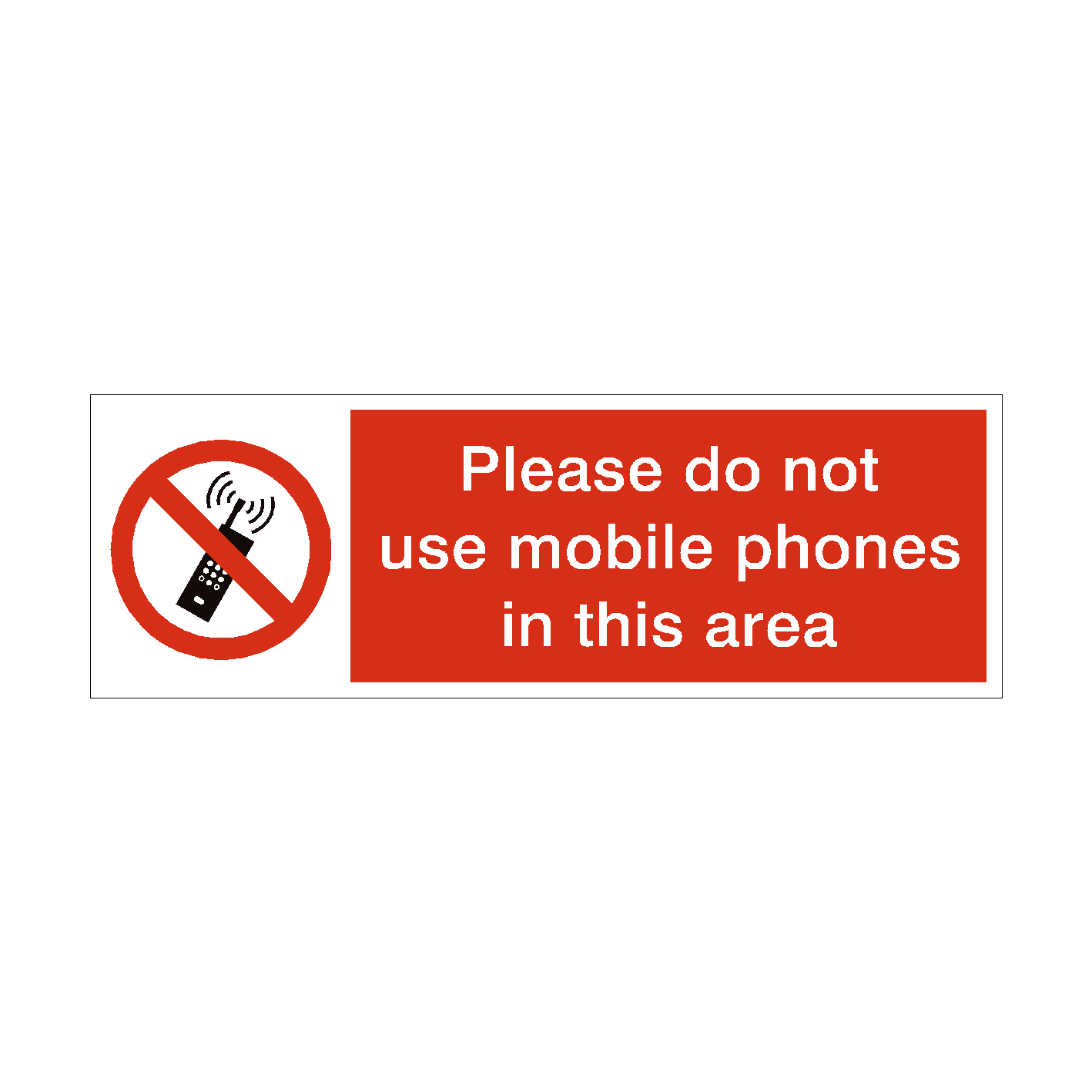 Do Not Use Mobile Phones Safety Sign | PVC Safety Signs