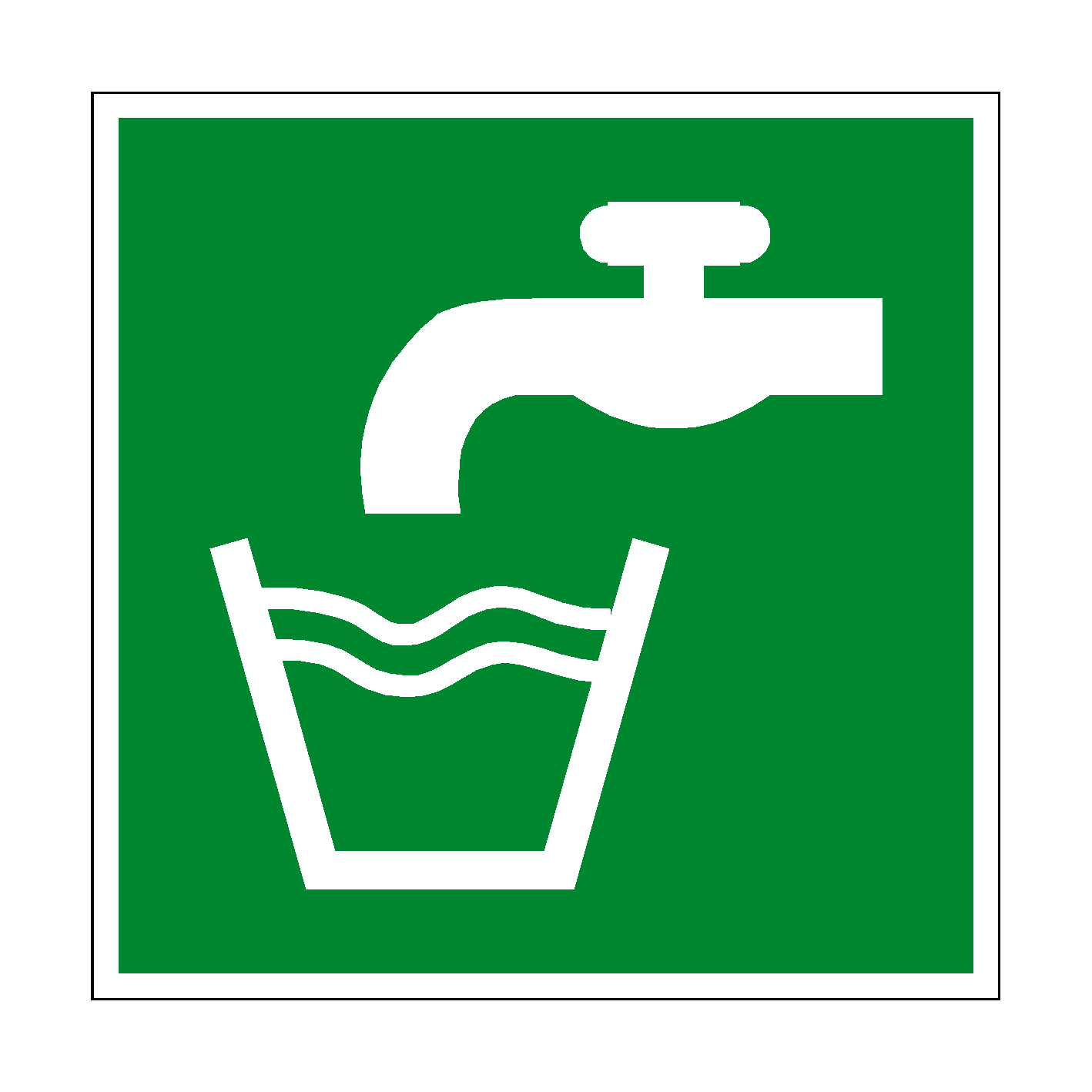 Drinking Water Symbol Sign | PVC Safety Signs