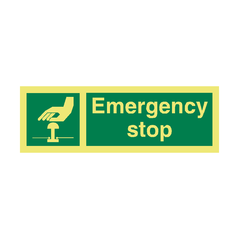 Emergency Stop IMO Sign | PVC Safety Signs