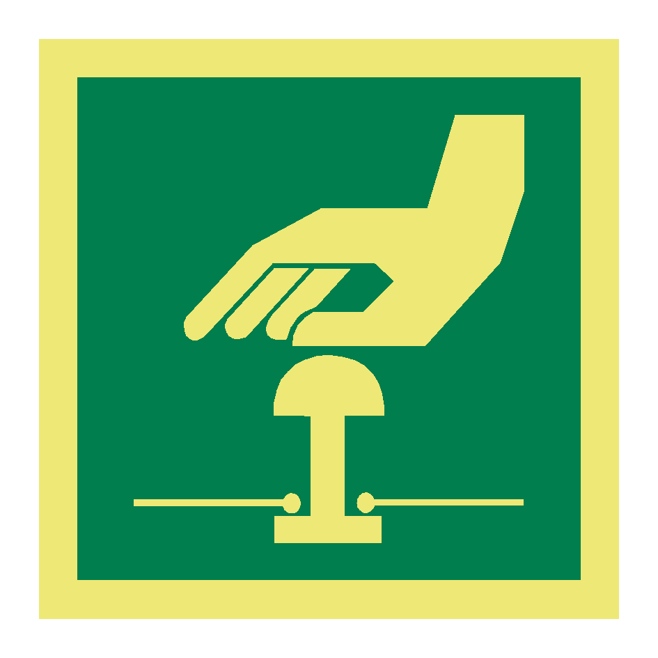 Emergency Stop Symbol Sign | PVC Safety Signs