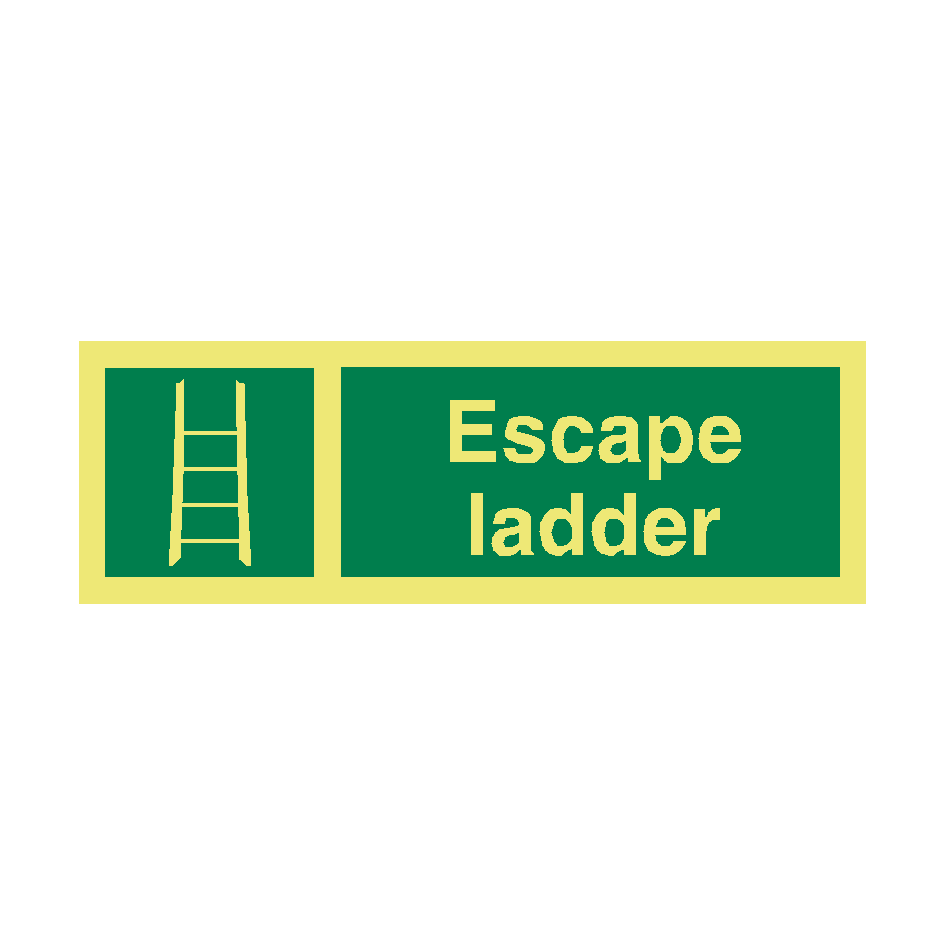 Escape Ladder IMO Safety Sign | PVC Safety Signs