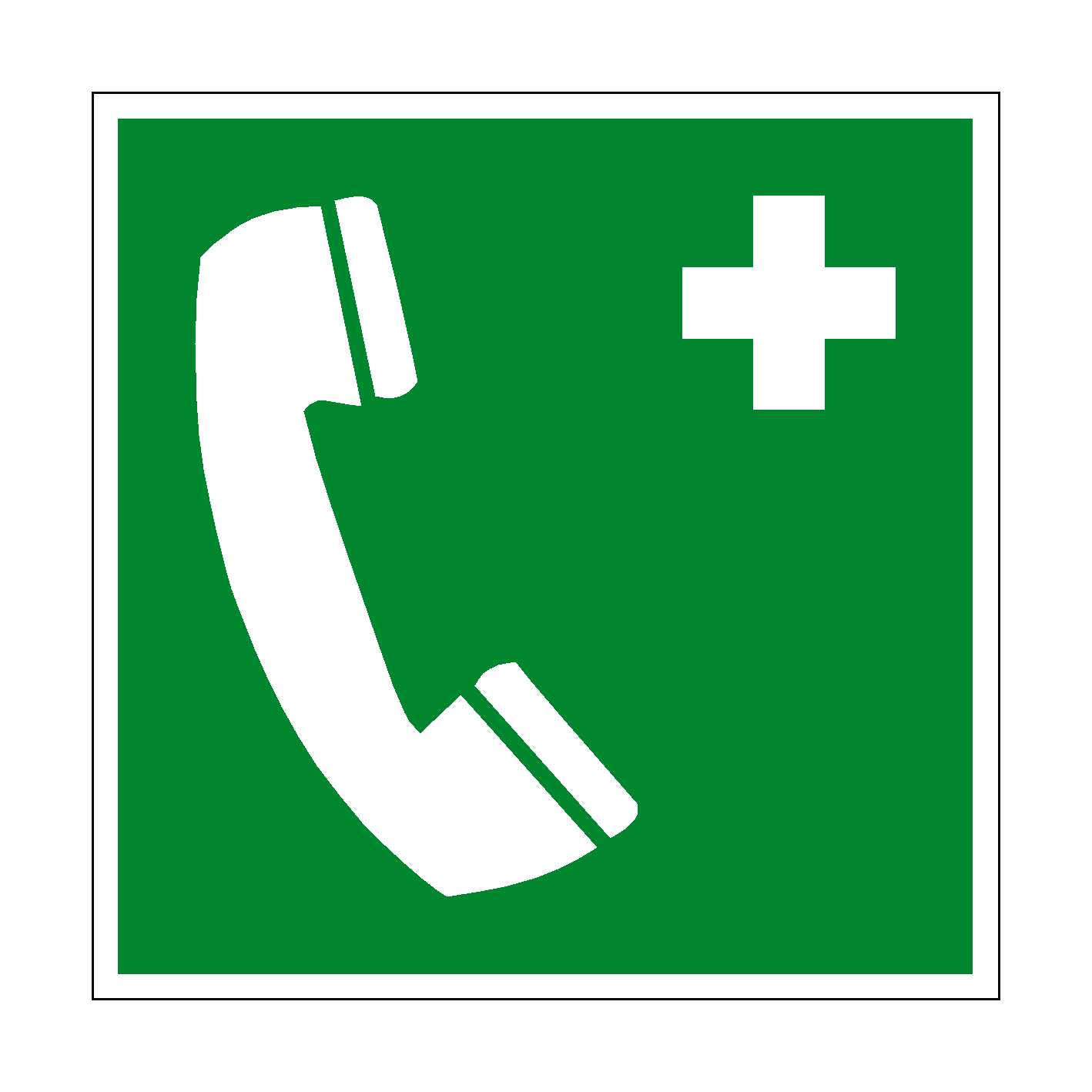 Emergency Telephone Symbol Sign | PVC Safety Signs