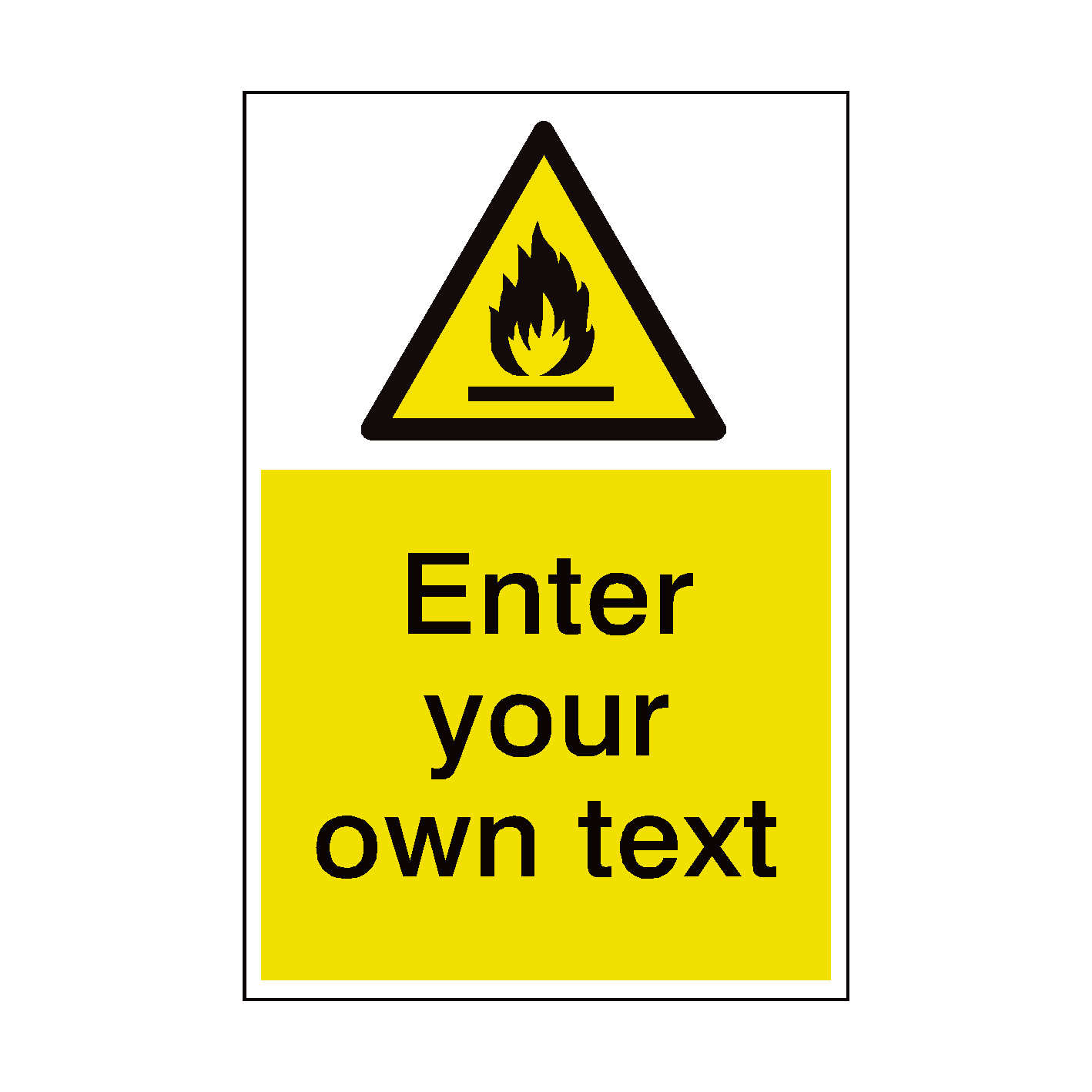 Flammable Materials Custom Hazard Sign | PVC Safety Signs