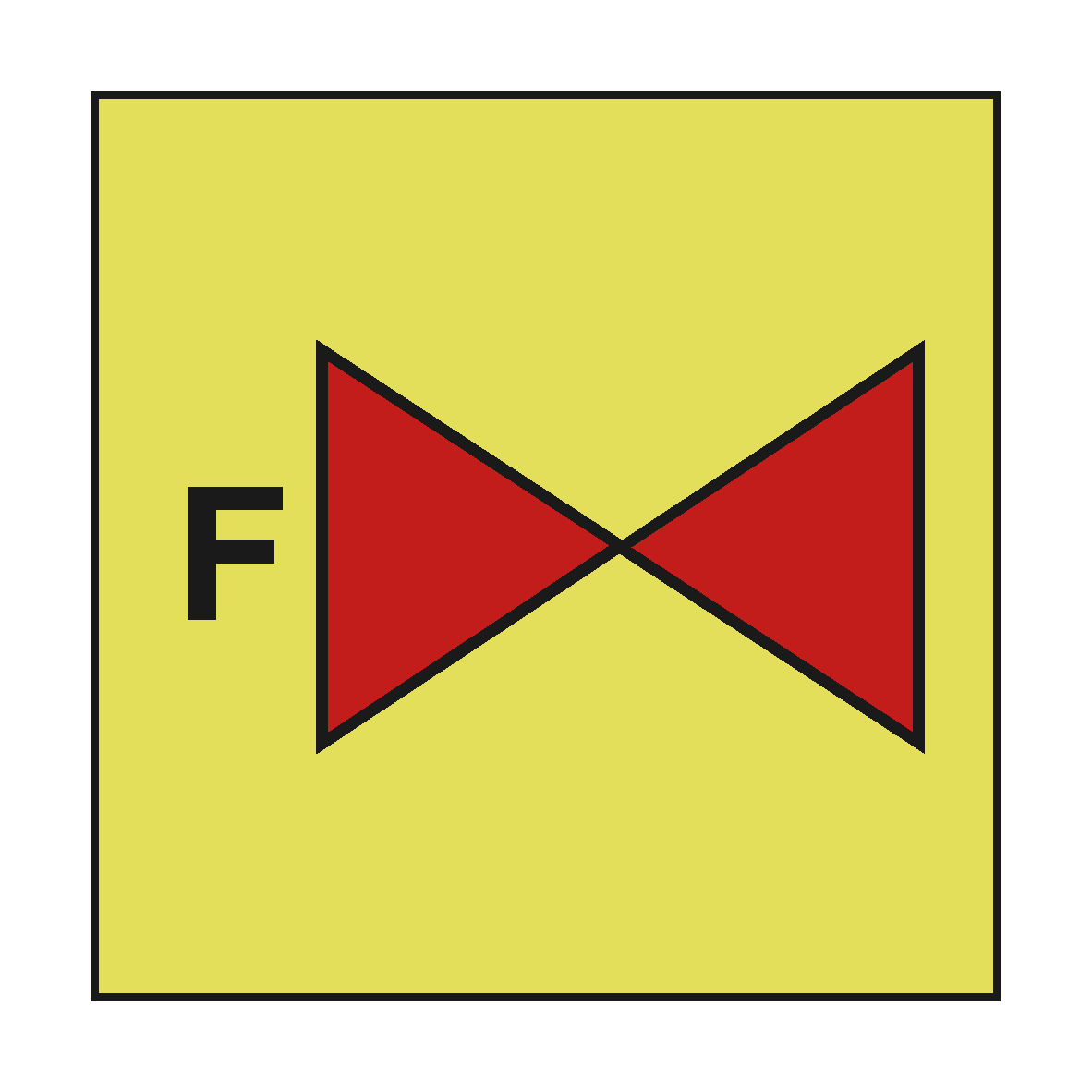 FOAM VALVE IMO SAFETY SIGN | PVC Safety Signs