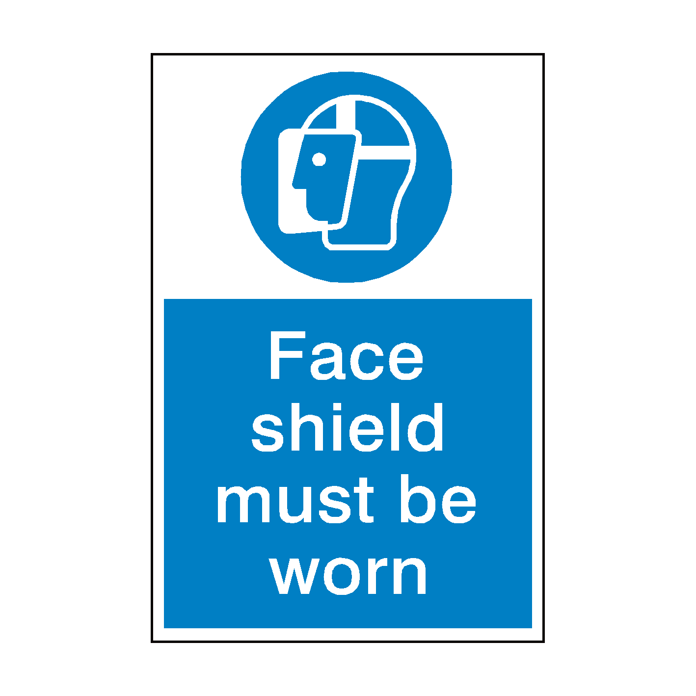 Face Shield Mandatory Sign | PVC Safety Signs