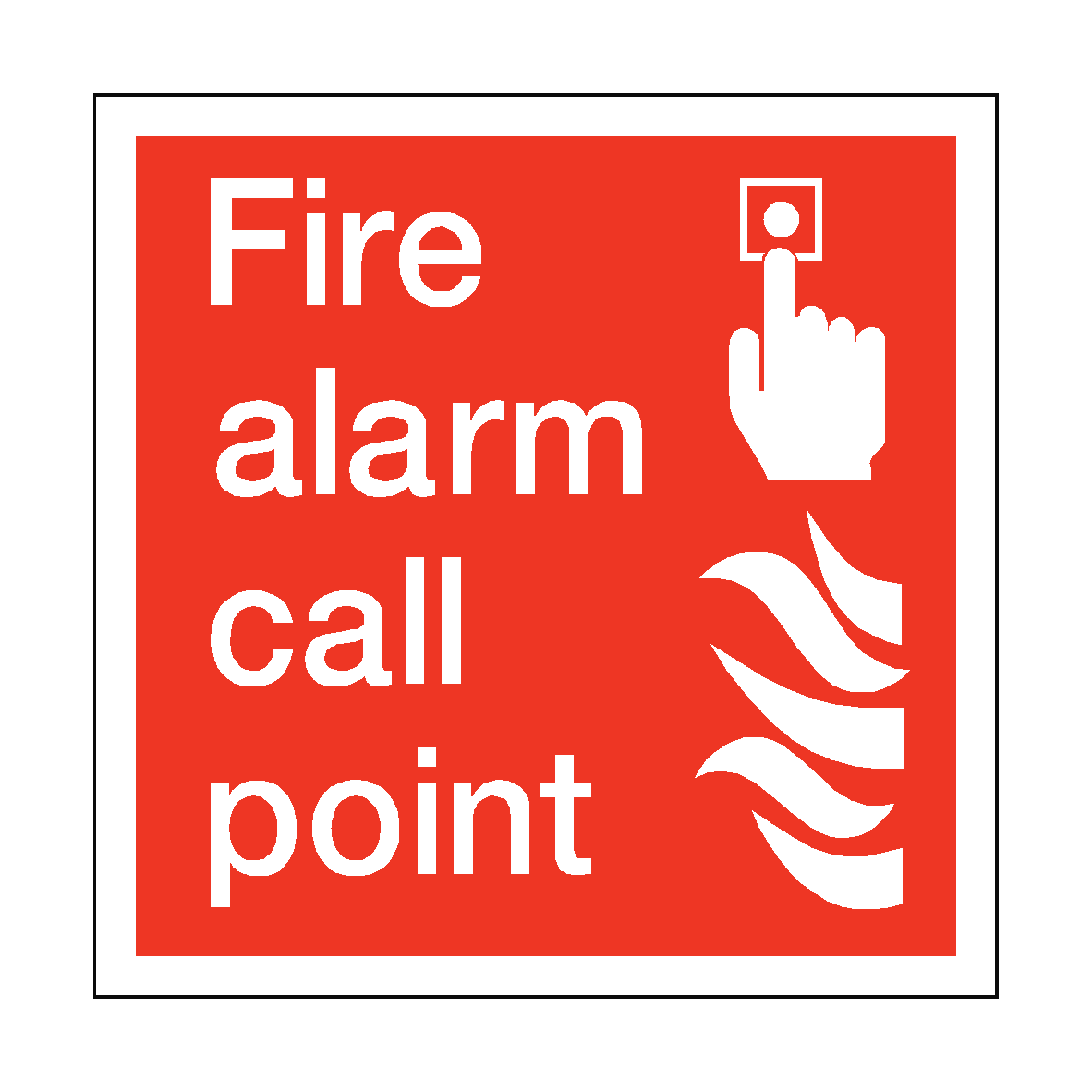 Fire Alarm Call Point Square Sign | PVC Safety Signs