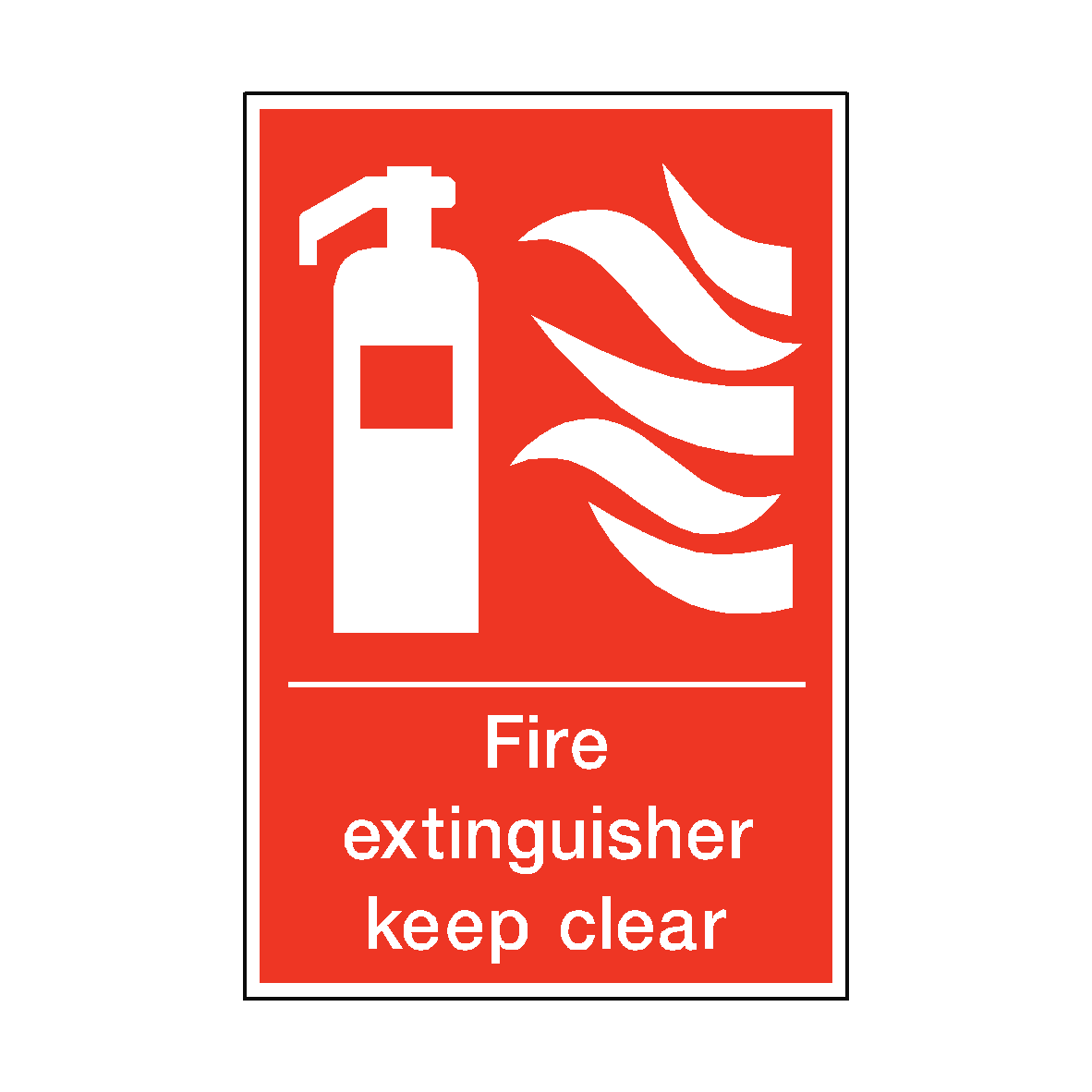 Fire Extinguisher Keep Clear Sign | PVC Safety Signs