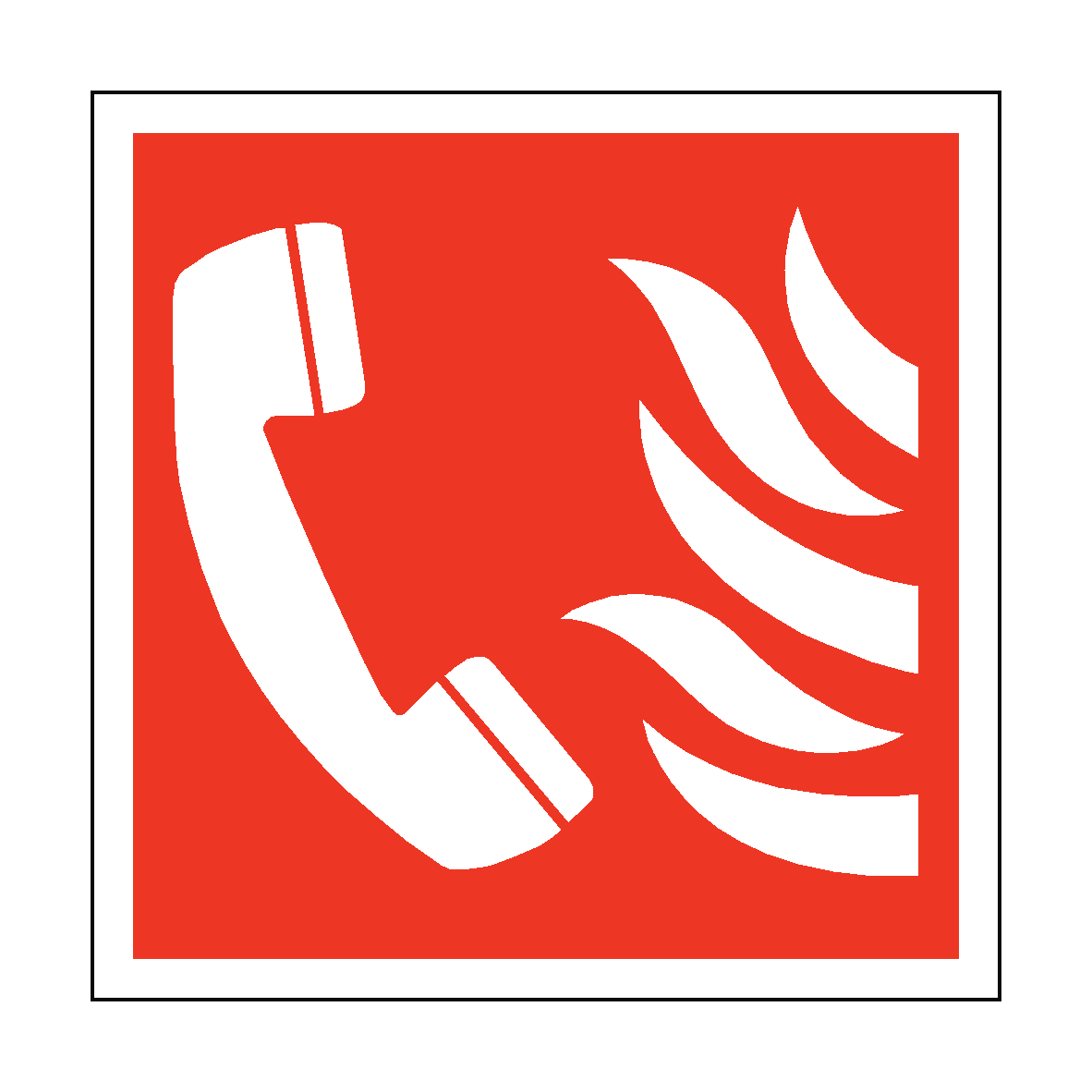 Fire Phone Symbol Safety Sign | PVC Safety Signs