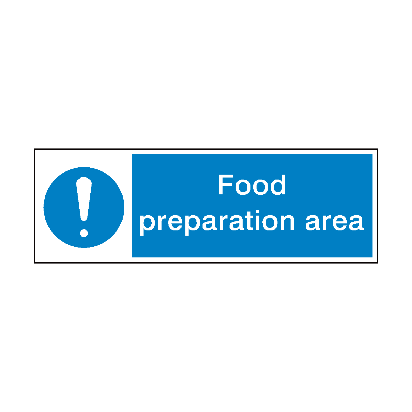 Food Preparation Area Hygiene Sign | PVC Safety Signs