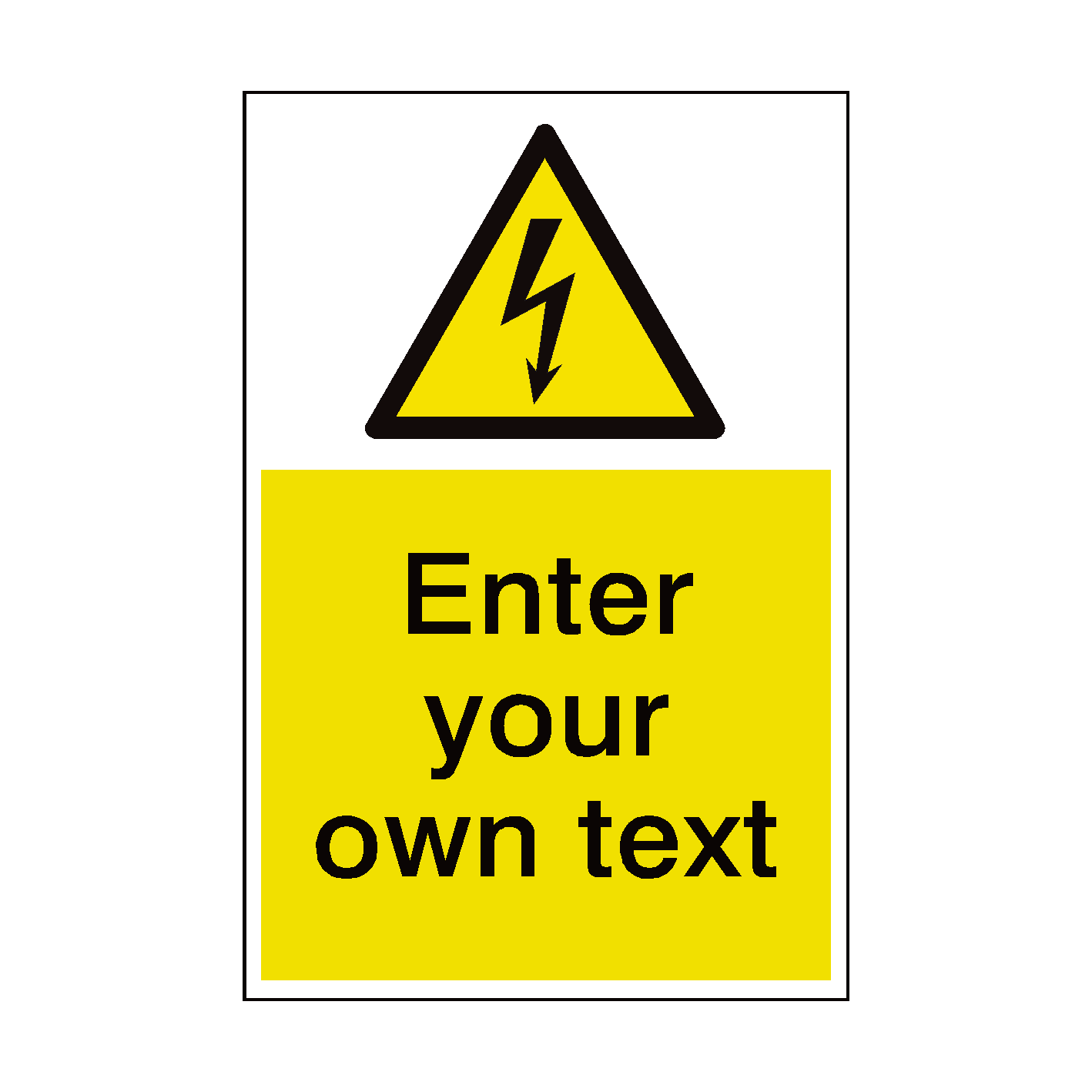 General Electrical Custom Hazard Sign | PVC Safety Signs
