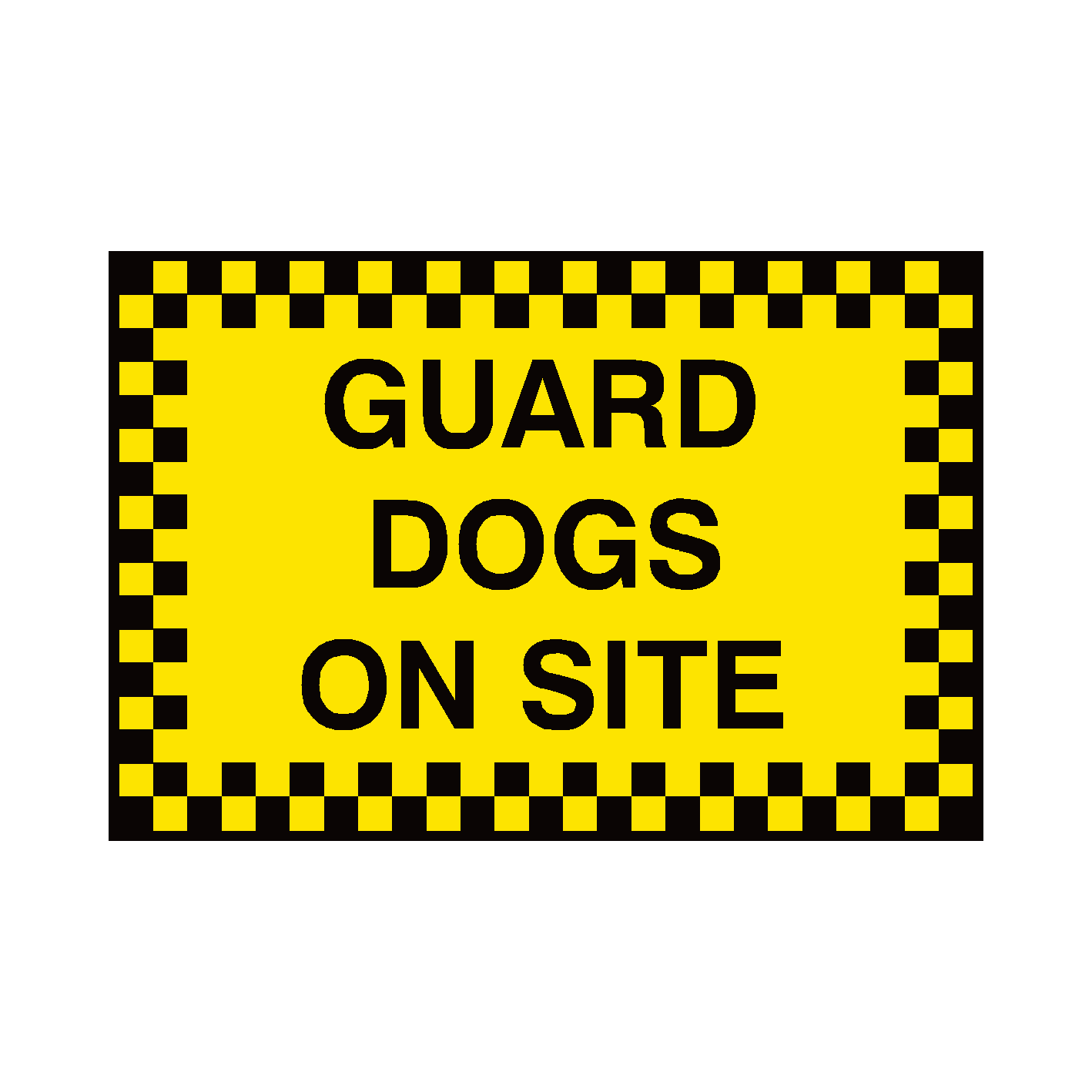 Guard Dogs On Site Sign | PVC Safety Signs