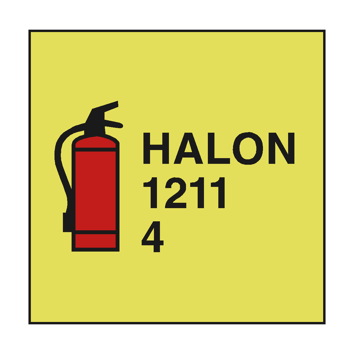 HALON 1211 FIRE EXTINGUISHER IMO | PVC Safety Signs