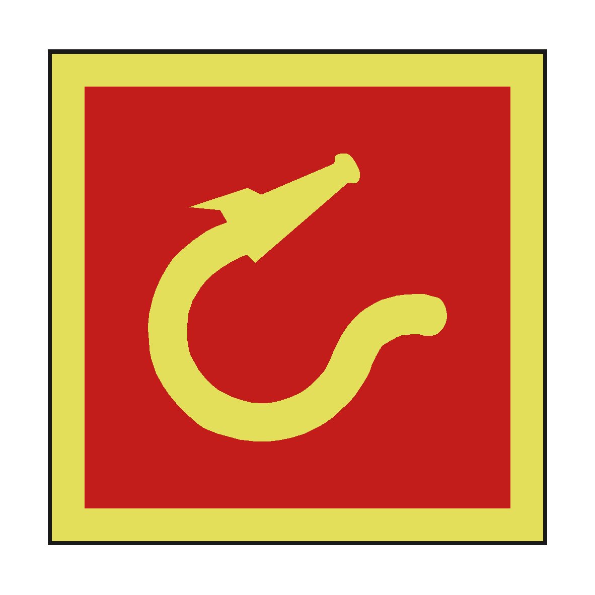 HOSE BOX WITH SPRAY JET SIGN | PVC Safety Signs