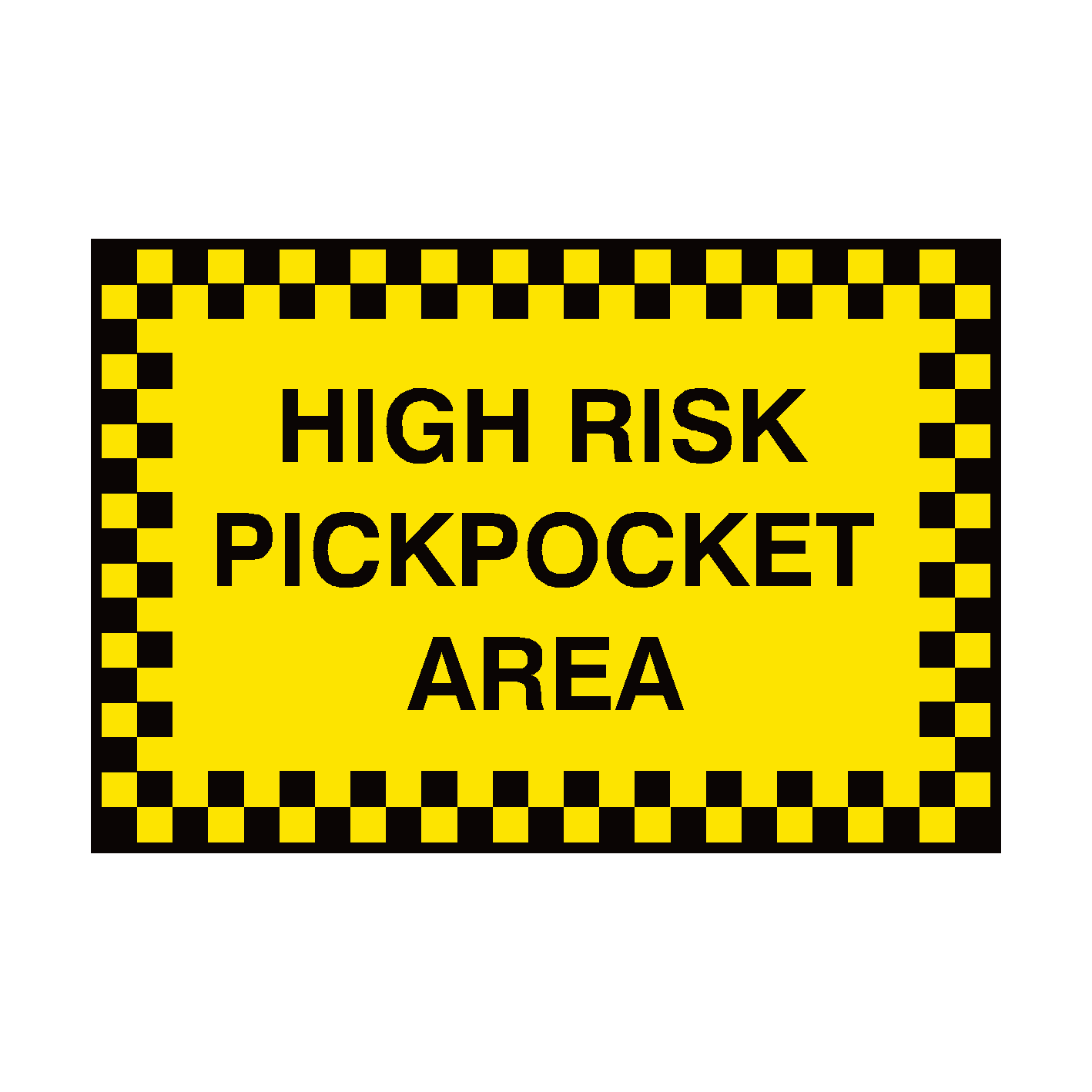 Pickpocket Security Sign | PVC Safety Signs