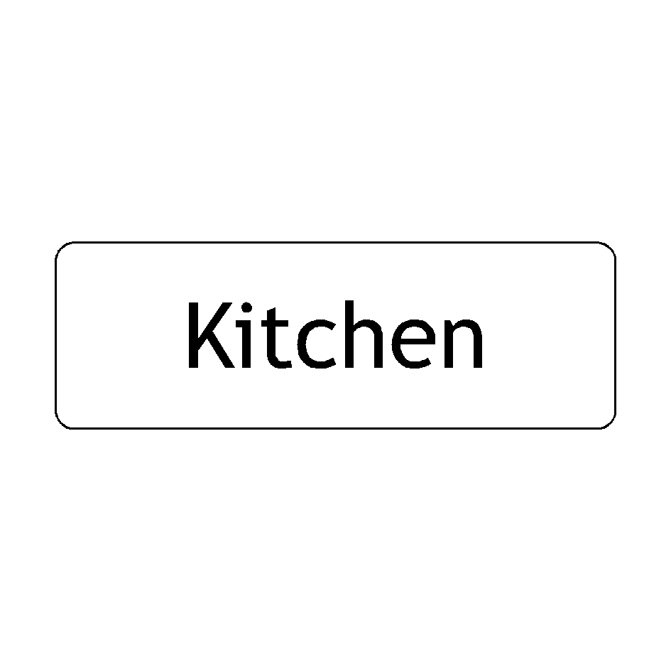 Kitchen Door Sign | Clear Indoor & Outdoor Signage | PVC Safety Signs