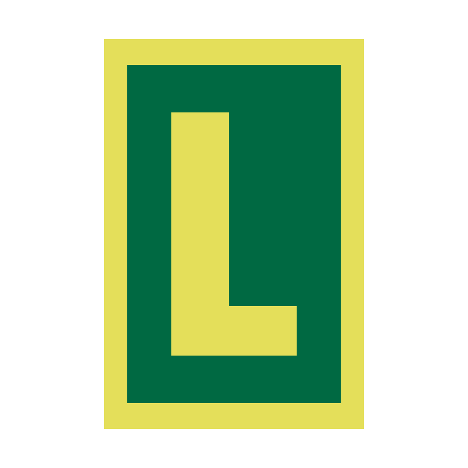IMO Letter L Sign Photoluminescent | PVC Safety Signs
