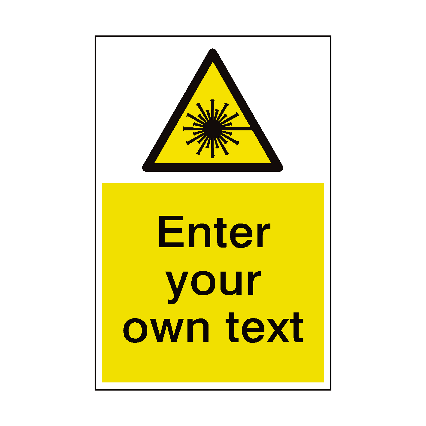 Laser Beam Custom Hazard Sign | PVC Safety Signs