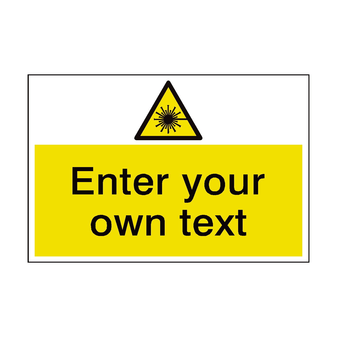 Laser Beam Custom Safety Sign | PVC Safety Signs