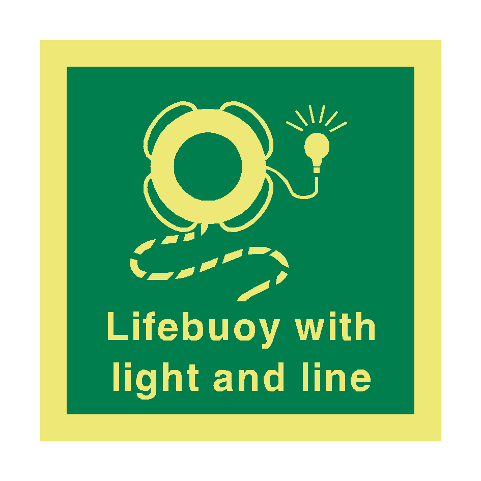 Lifebuoy Light And Line Sign | PVC Safety Signs